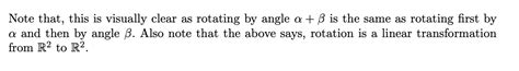 Solved The Rotation by angle θ matrix is defined by Chegg com