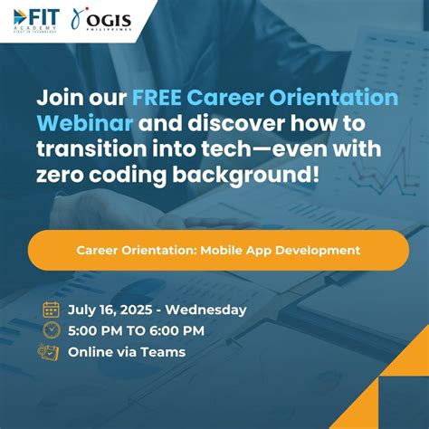 Mobile App Development Career Orientation July 16 Nadine Invite