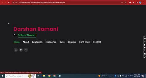 Darshan Ramani On Linkedin Portfolio Webdevelopment Hireme Opentowork