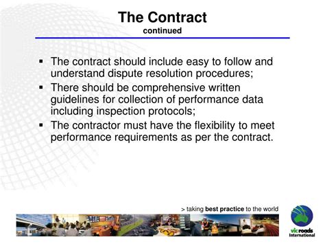 Ppt International Experience With Performance Based Maintenance