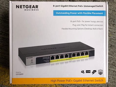Netgear Port Gigabit Ethernet Unmanaged Switch With Port Poe Poe Gs Pp
