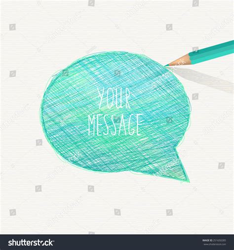 Handdrawn Speech Bubble Sketch Pencil Drawing Stock Vector Royalty Free Shutterstock