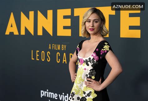 Maria Bakalova Sexy Shows Off Her Deep Cleavage At The Annette Film Premiere In Los Angeles Aznude