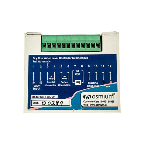 Wl09 1phase Dry Run Water Level Controller Full Automatic 7segment Osmium