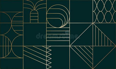 Seamless Abstract Composition Simple Geometric Shapes Create An