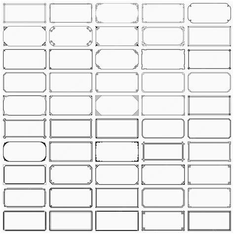 Premium Vector Rectangle Frames Set 1