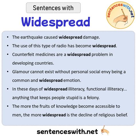 Sentences With Widespread Sentences About Widespread Sentenceswith Net