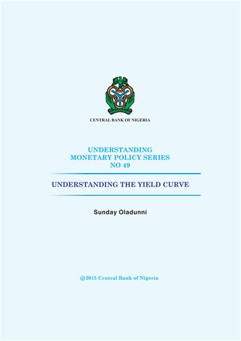 Pdf Understanding Yield Curve