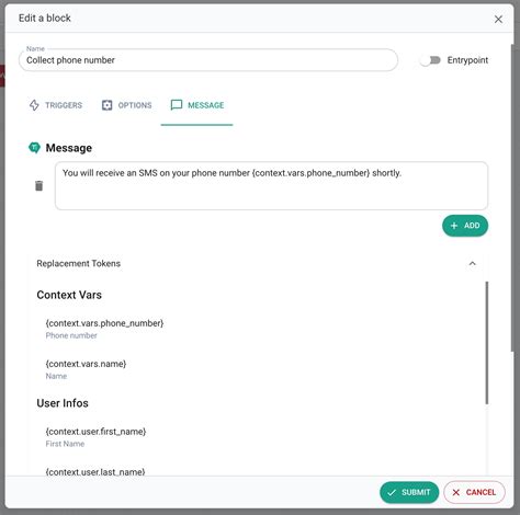 Context Variables Hexabot