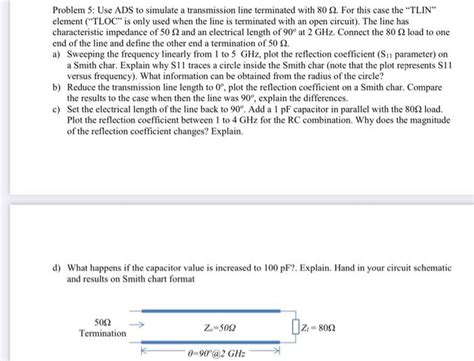 problem 5 use ads to simulate a transmission line