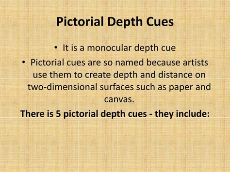 Ppt Depth Perception Monocular And Binocular Depth Cues Powerpoint Presentation Id2620976