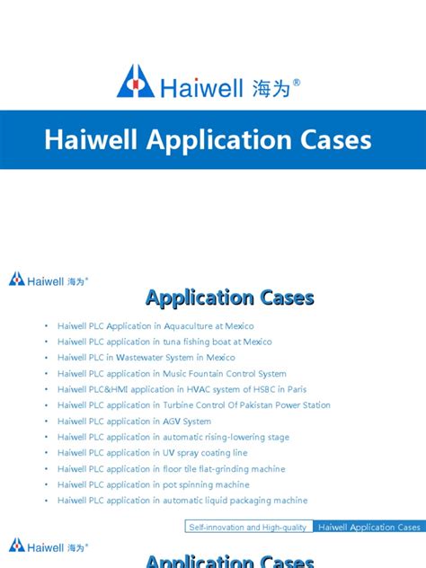 haiwell application cases pdf programmable logic controller scada