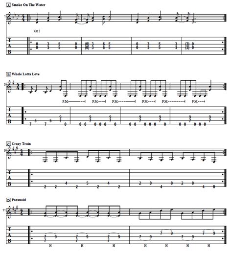 Easy Must Know Guitar Riffs For Beginners Guitar Control