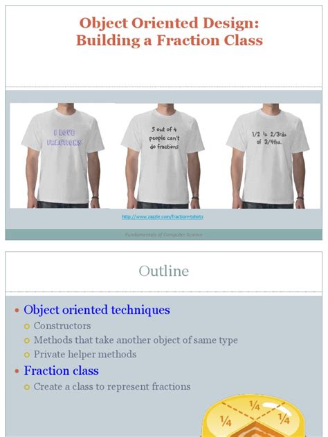 object oriented design building a fraction class fundamentals of
