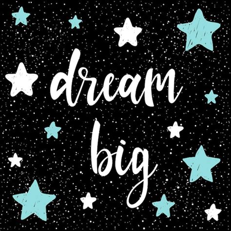 블랙에 손으로 쓴 글자 디자인 티셔츠 카드 초대장 책 포스터 배너 브로셔 스크랩북 앨범 등을 위한 손으로 만든 꿈의 큰 인용문 프리미엄 벡터