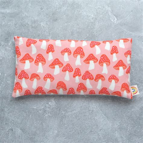 Weighted Eye Pillow In Mushroom Party Pink Cotton Etsy