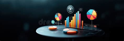 Interactive Data Analysis Illustration Presents Colorful Pie Charts