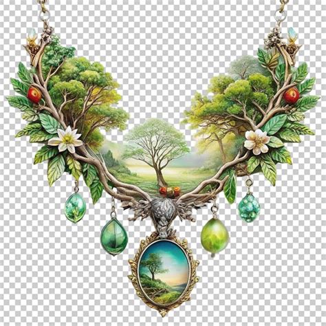 Premium Psd Nature Themed Necklace