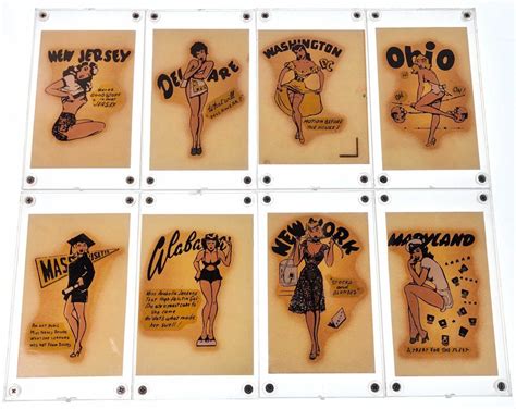 Bid Now 8 1940s Pin Up Girl Decals Water Dip Transfer December 6