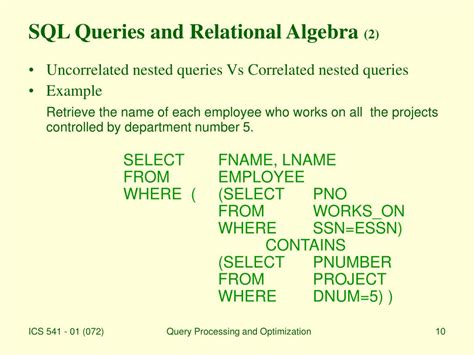 Ppt Query Processing And Optimization Dr Muhammad Shafique