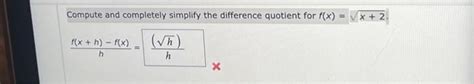 Solved Compute And Completely Simplify The Difference