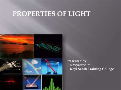 Properties Of Light Ppt Grade 8