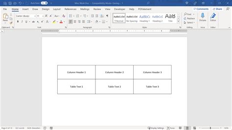 How To Center Text In A Microsoft Word Table