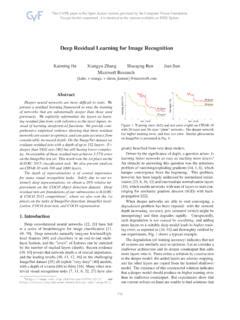 Deep Residual Learning For Image Recognition Deep Residual Learning For Image Recognition Pdf