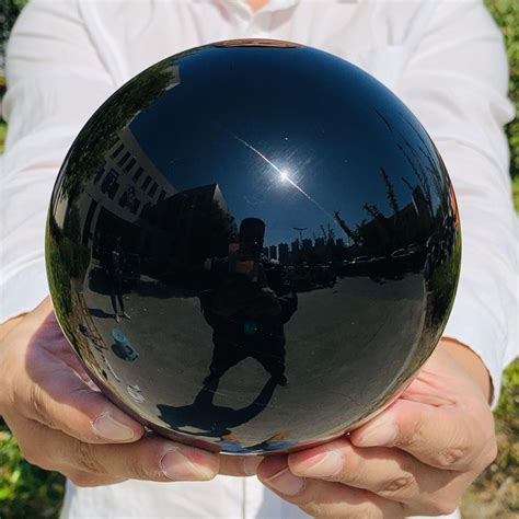 829lb Natural Obsidian Crystal Ball Quartz Crystal Energy Ball Reiki
