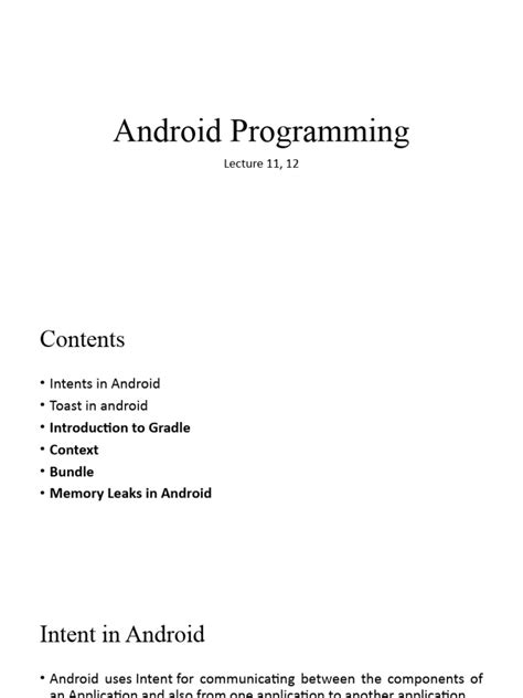 Android Programming Pdf Method Computer Programming Application