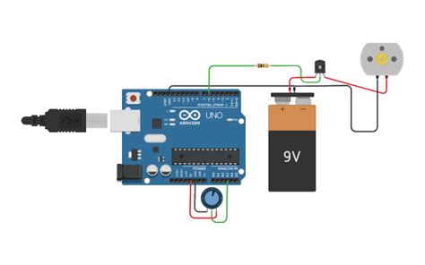 Circuit Design Speed Control Of Dc Motor Tinkercad