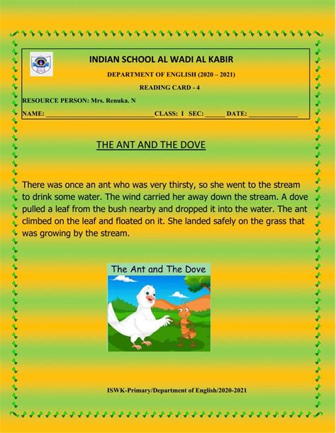 345055 Reading Card 4 Renukar Liveworksheets