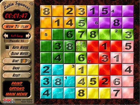 Sudoku Latin Squares Tikgames