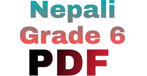 Class 6 Nepali New Textbook Pdf