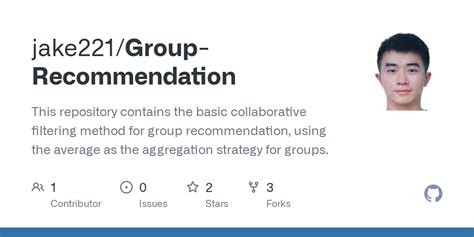 Github Jake221group Recommendation This Repository Contains The Basic Collaborative