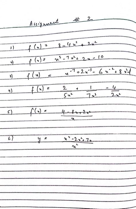 Solved Find The Double Derivatives Of These Questions By