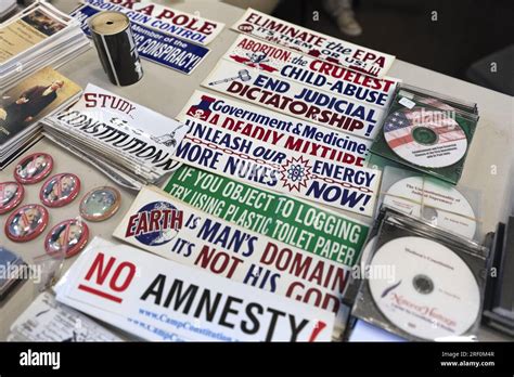 Political Pamphlets On A Table Republican Presidential Primary