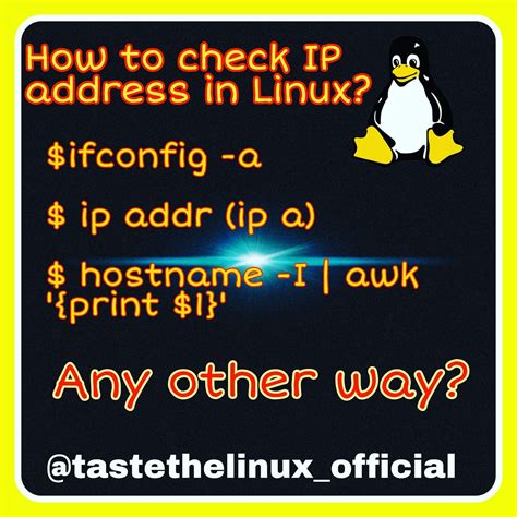 Taste The Linux How To Check The Ip Address🧠🧠🧠 Link In Bio Follow