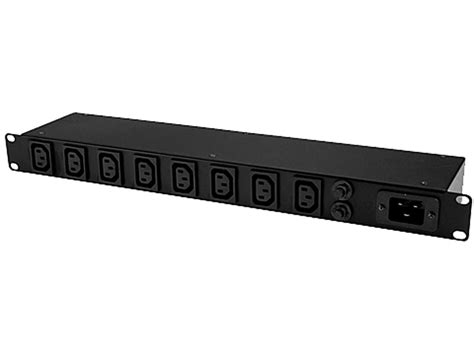 8 Port Rack Mount Pdu With C13 Outlets 16 A 10 Ft Power Cord Nema5 20p