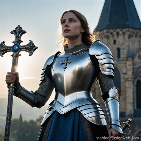 Joan Of Arc Armor Image Of Joan Of Arc Portrait In Armor With Spee