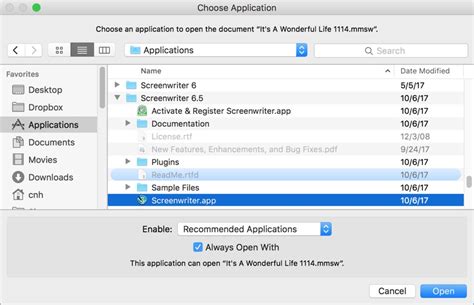 opening screenwriter 6 documents in mac screenwriter 6 5 write