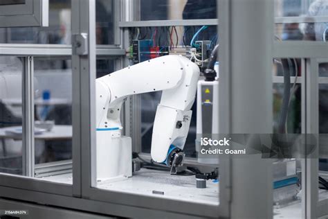 Automated Programmed Robotic Arm For Manufacturing And Industrial Lines Conveyor Belts Robot