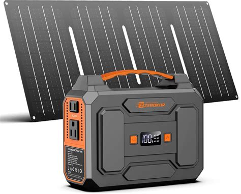 Portable Power Station With Foldable 40w Solar Panel 100w Solar Powered Generator