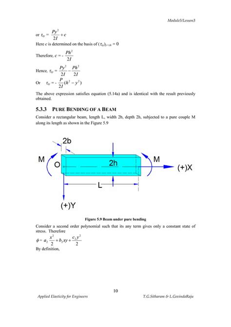 Mec 803 Part 2 Two Dimensional Problems In Cartesian Coordinate System