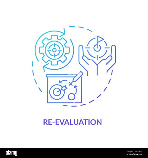 Performance Evaluation Blue Gradient Concept Icon Stock Vector Image