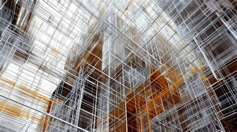 Abstract 3d Wireframe Structure Premium Ai Generated Image