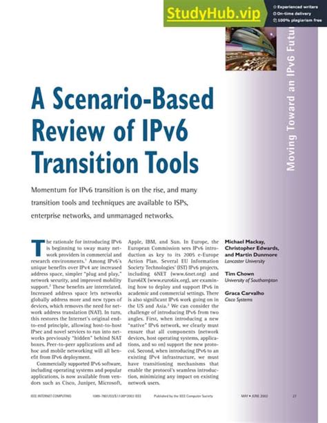 a scenario based review of ipv6 transition tools pdf