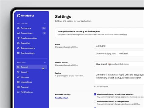 Settings Page — Untitled Ui