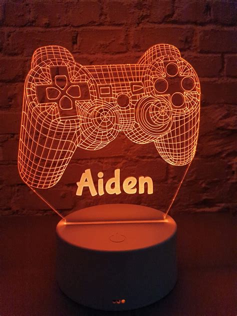 Personalised Led Playstation Controller Gaming Light Lamp Etsy