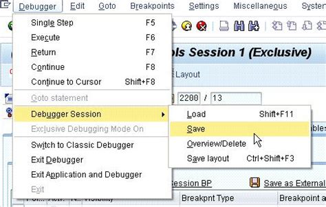 SAP ISU ABAP Debugger Variant